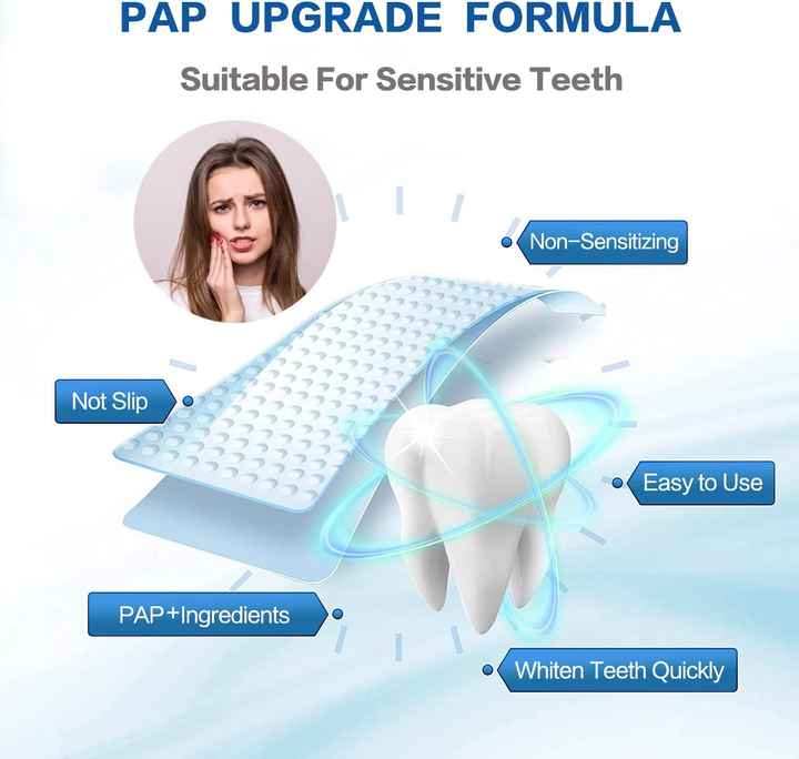 Popular Non-peroxide PAP Ingredients Formula Teeth Whitening Strips ...