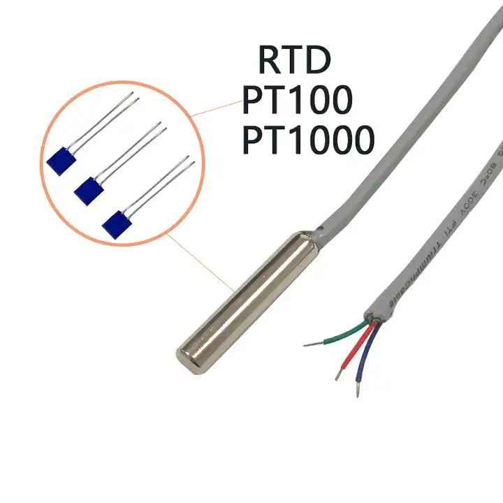 PT100 and PT1000 Platinum Resistor RTD Sensors - Custom Support