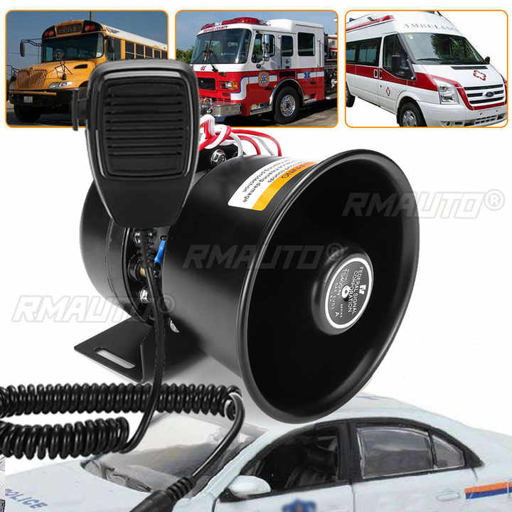 400W 12V 150DB 9-Sound Car Warning Alarm Electronic Siren Loud Car ...