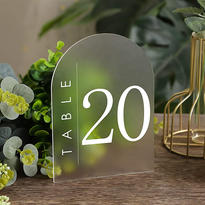 Arch Acrylic Table Signs Frosted Table Numbers Wedding for Wedding ...