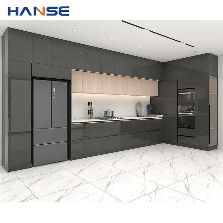 Custom kitchen cabinet modern wood modular cupboard complete sets whole ...