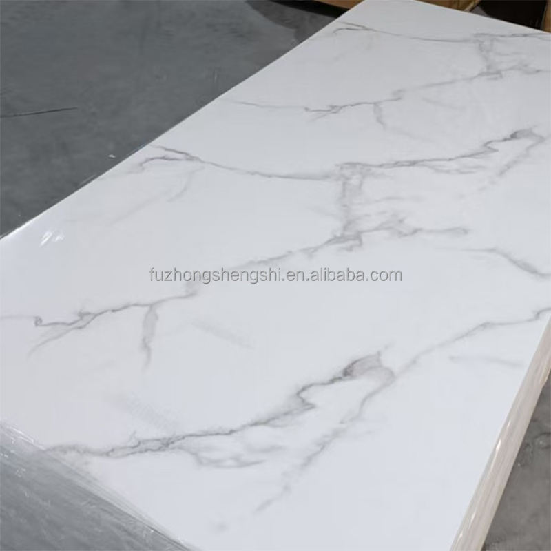 UV Marble Sheet PVC Waterproof Fireproof Wall Panels Marbled Effect ...
