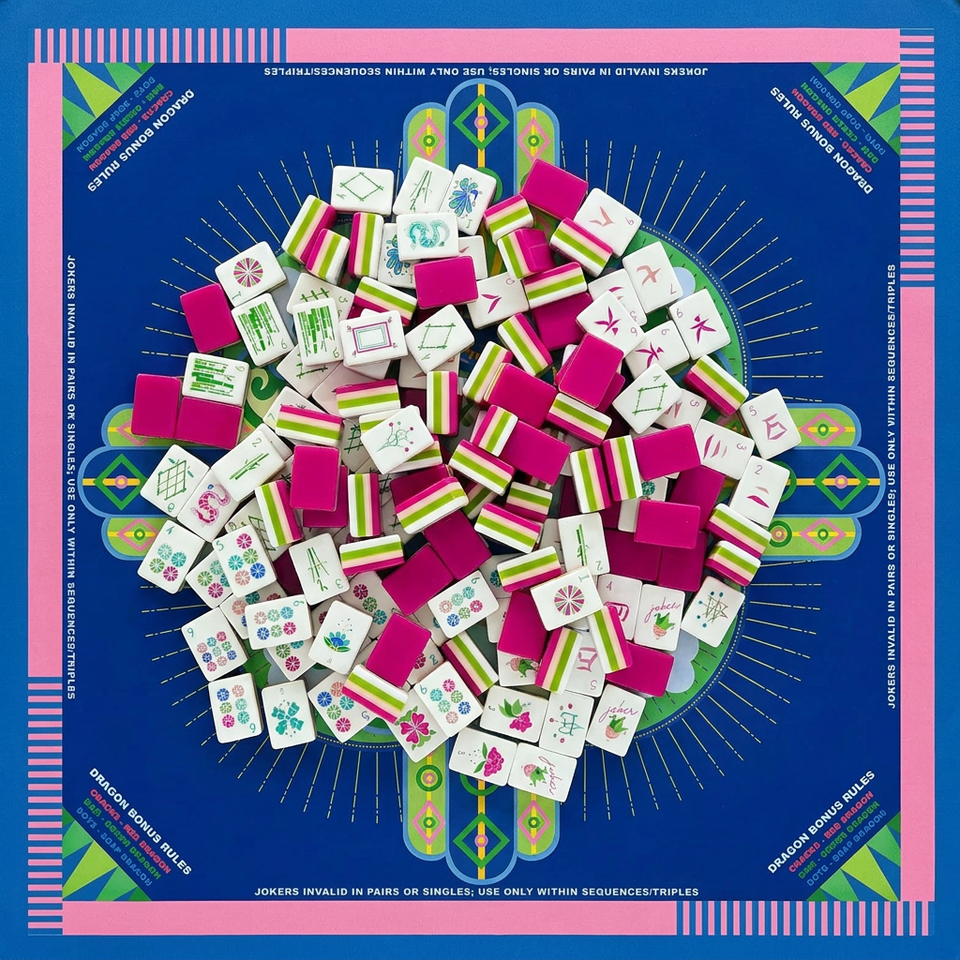 Laser-printed Modern American-style Mahjong Set 160 Pieces Luxurious 4 ...