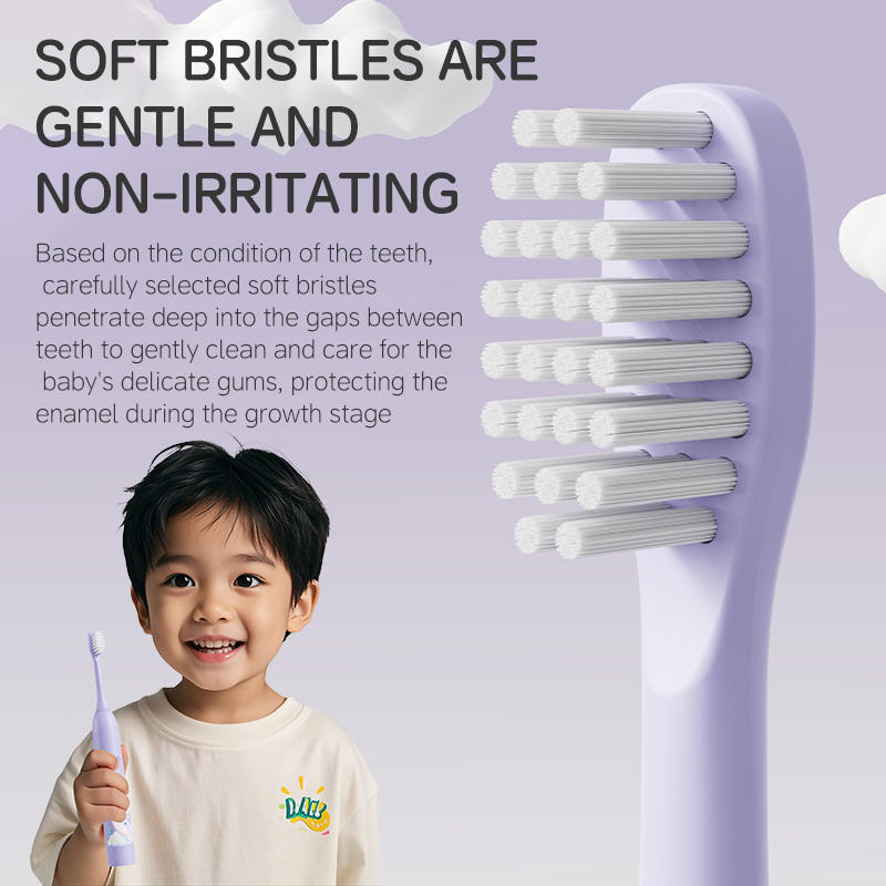 Portable Rechargeable Children Sonic Electric Toothbrush Cute Pattern ...