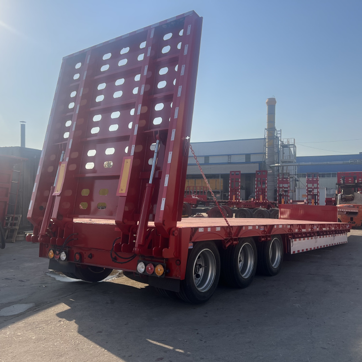 Heavy Duty Low Bed Truck Trailer 3/4 Axle Loader 50 60Tons Brand New ...