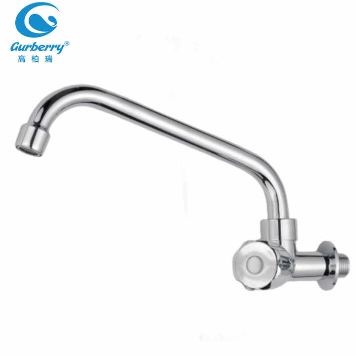 Long Neck SS Tube Plastic Body ABS Faucet Wall Mounted Single Hole ...