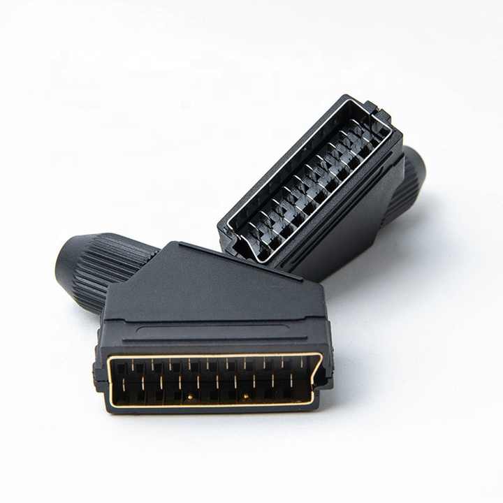 Four-Piece 20-Pin SCART Broom Shaped Male Plug Audio/Video Equipment ...