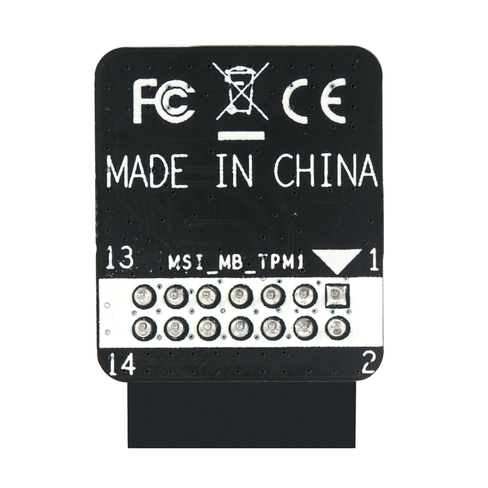 MSI LPC 14 Pin TPM 2.0 Module (SLB9665) for Motherboards - Trusted ...