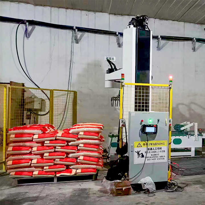 Automatic Stacker Bag Carton Column Robot Palletizer With Conveying Line Palletizer Rice Cement ...