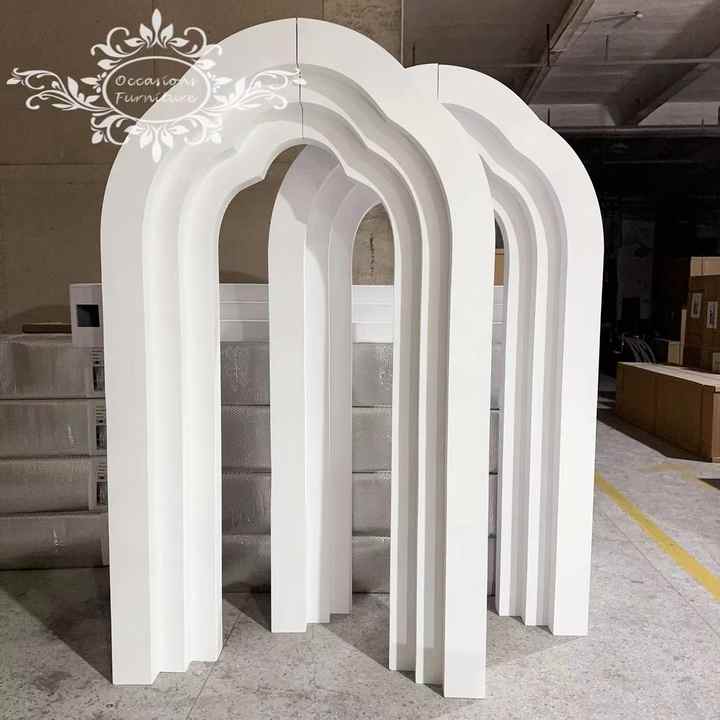 White PVC Arch Backdrop - Elegant Stage Decor for Events