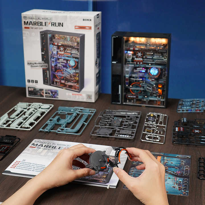 Robotime Rokr Miniature Marble Run Toys MR01S the Last City DIY Kit ...