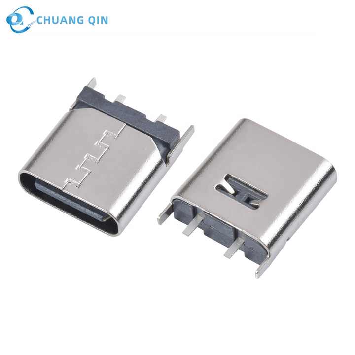 USB Type-C 2 Pin Female Connector Port Length 8.8mm DIP Vertical Mount ...