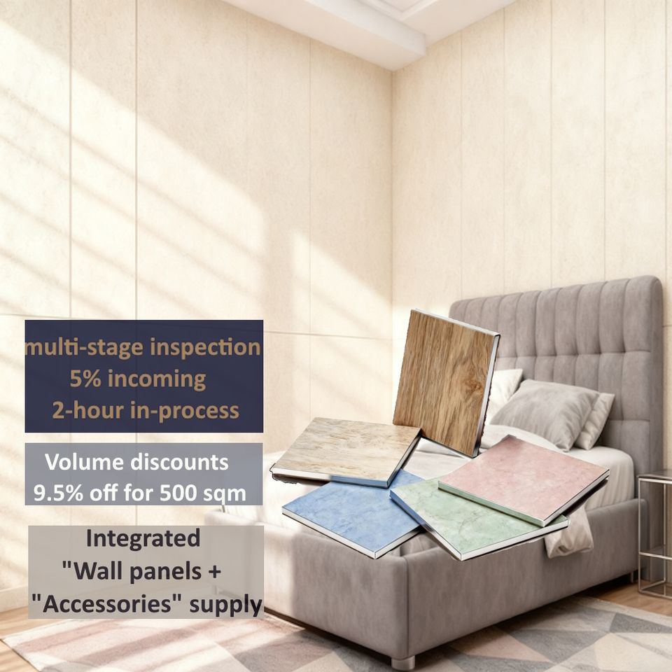Integrated Interior Decorative Feature Wall Panels Vinyl PVC Bamboo ...