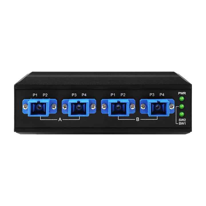 2 Channel Industrial Optical Bypass Switch 2X2B single mode Din Rail ...