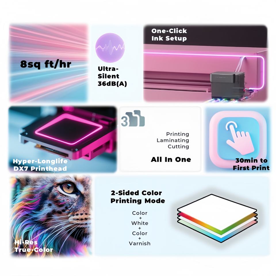 Haolic A3 UV DTF Printer Machine for Cup Glass Acrylic Metal Sticker ...