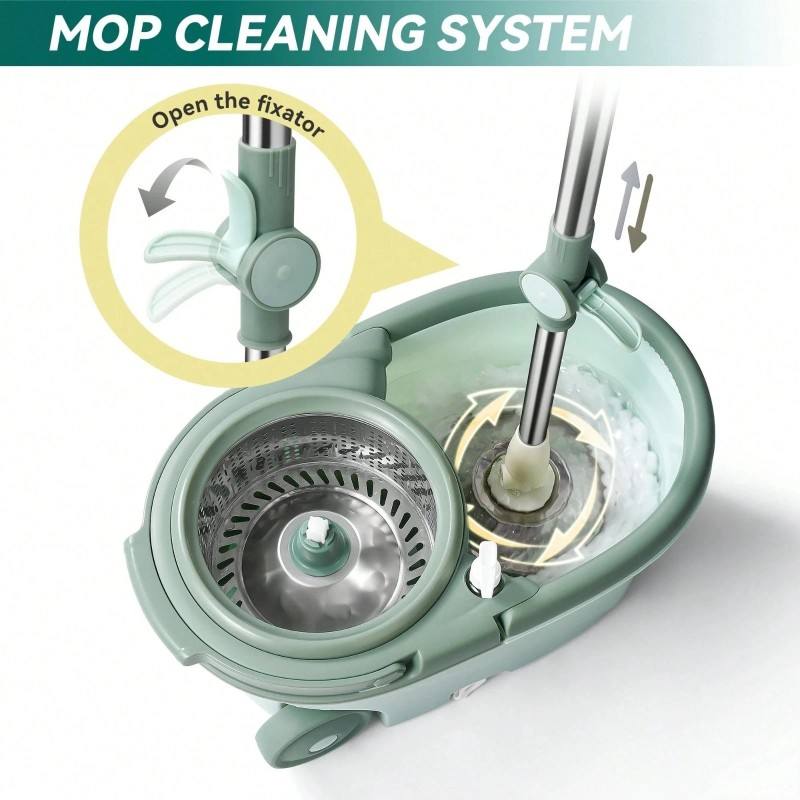 Wholesale 360 Spin Mop and Bucket Set Manual Press Centrifugal Spin ...