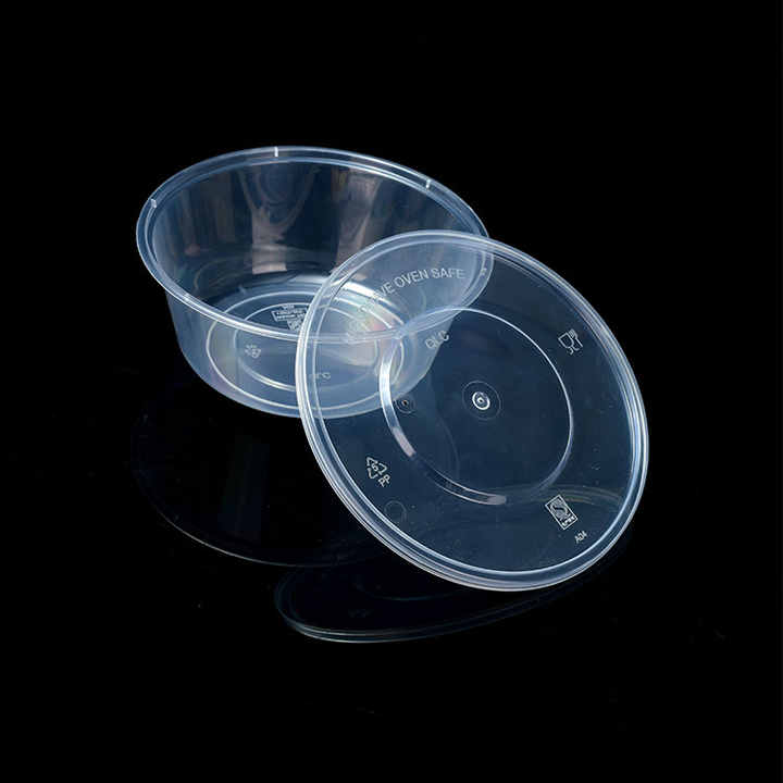 Round Takeaway Container 750ml Disposable Plastic Round Box with Lid ...