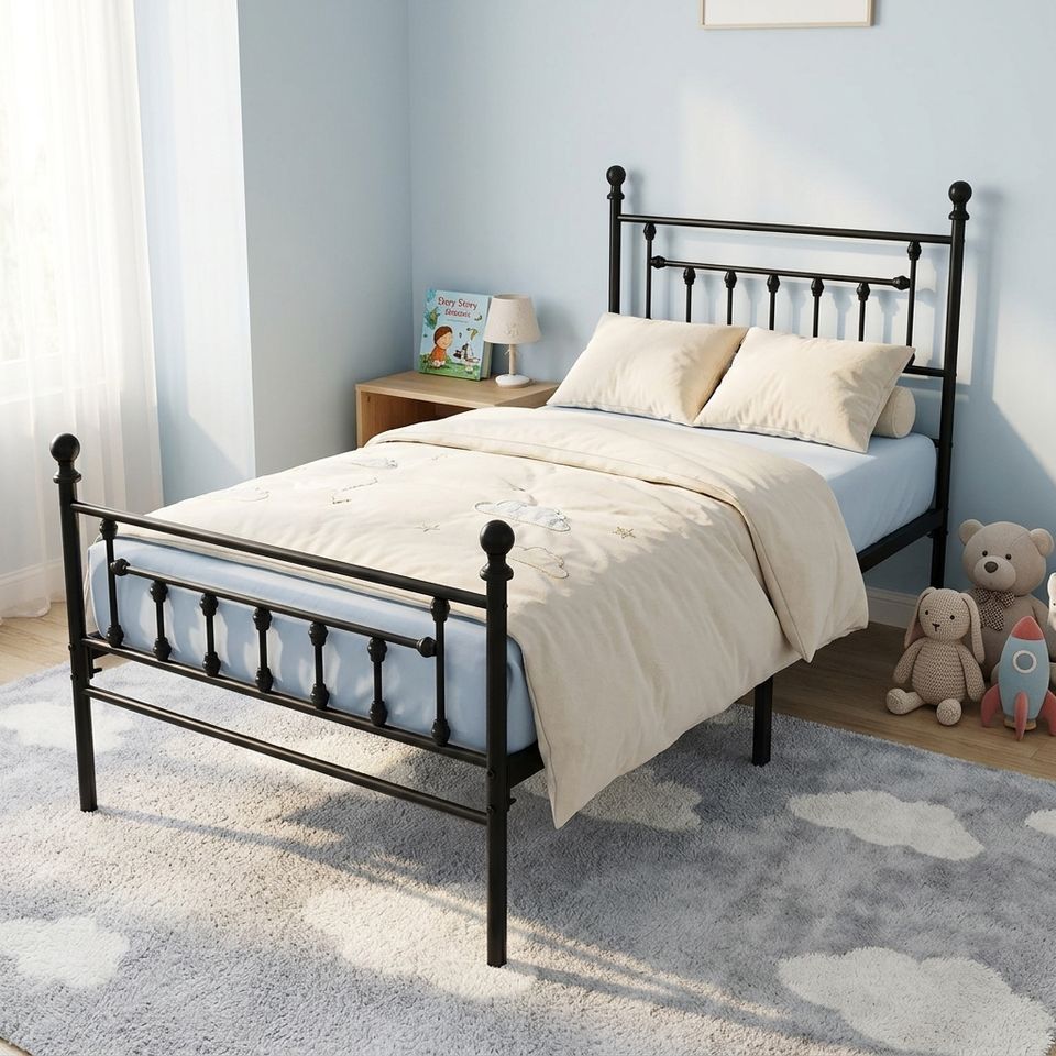 Custom Modern Iron Double Bed Strong Durable Foldable Portable Mobile ...