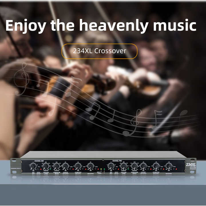 234XL Professional Subwoofer Crossover & Stereo Sound Amplifier Combo