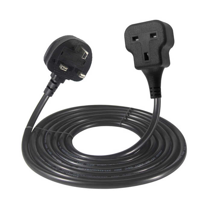UK Plug Extension Lead Connector Power Cord Cable UK Bsi Standard Ac ...