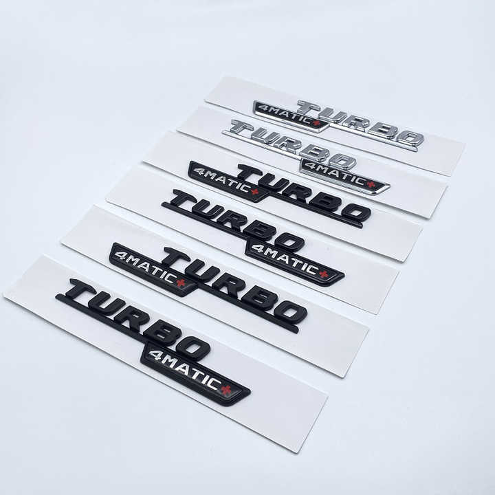 AMG TURBO 4MATIC 3D Car Badge ABS Auto Emblems for Mercedes-benz