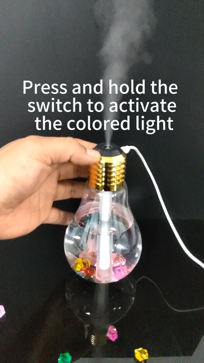 Portable Mini 400ML Bulb Ultrasonic Air Humidifier Cool Mist Spray ...