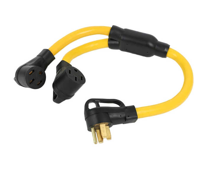 50 Amp Y Splitter Adapter, NEMA 14-50P to 2 Outlet 14-50R Y Splitter ...