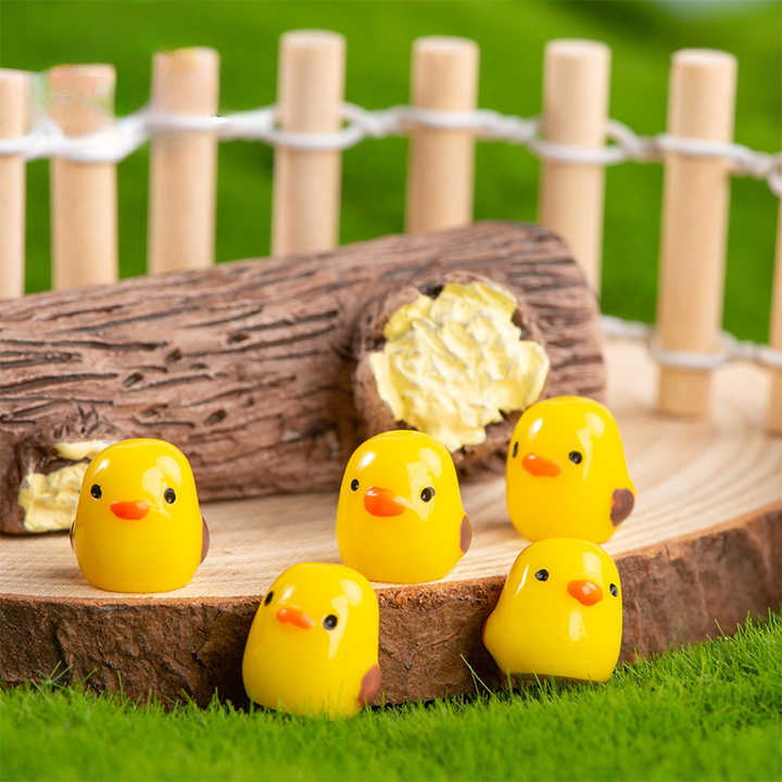 Wholesale Yellow Chicken Animal Doll Micro Landscape Ornament Custom ...