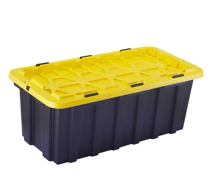 200L Stackable Plastic Storage Tote with Lid - Multifunctional ...