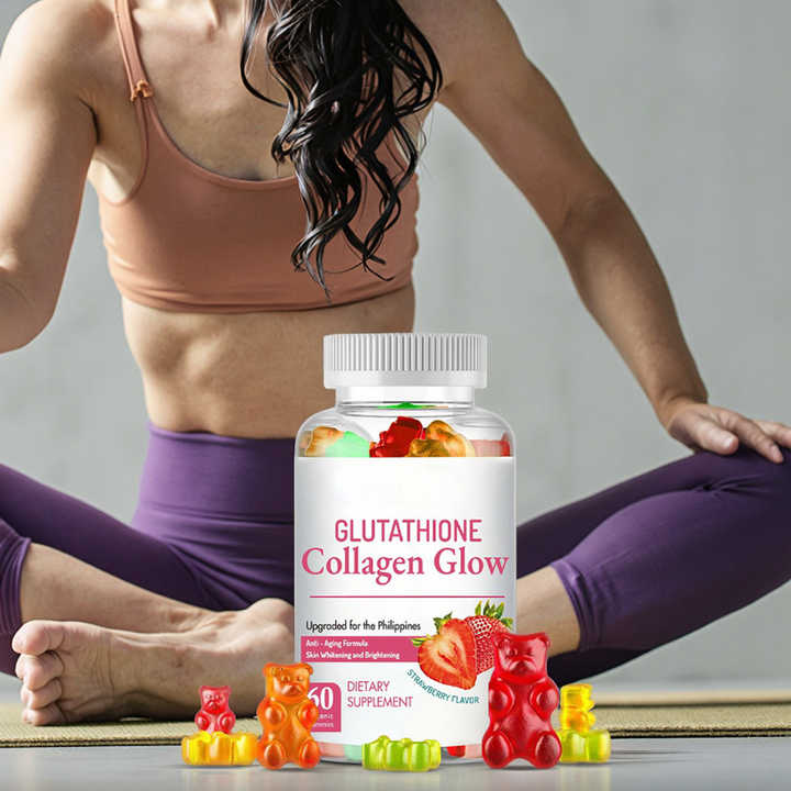OEM ODM Vegan Bears Glutathione Collagen Glow Gummy Candy Dietary ...