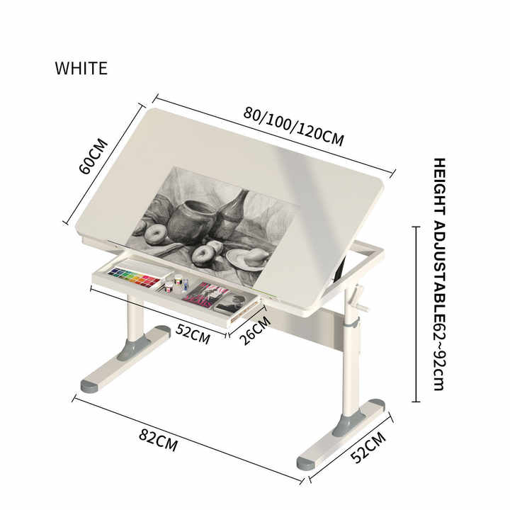 White Drafting Table Student Wood Drawing Desk| Alibaba.com