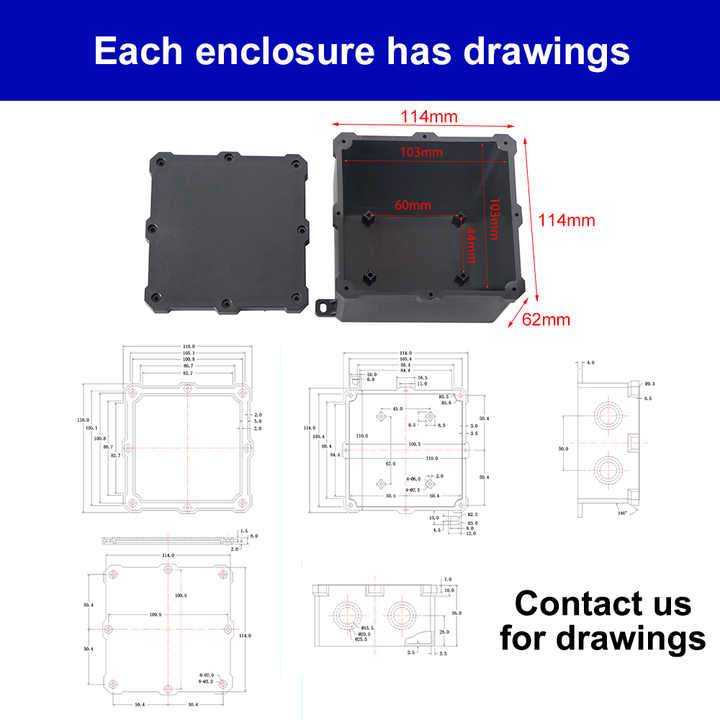 SZOMK Custom ABS PC IP65 IP66 IP67 IP68 Waterproof Boxes