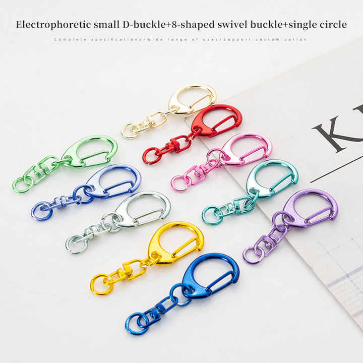 PD684 C-shaped Keychain Swivel Hook KeyRing Jump Ring DIY Accessory ...