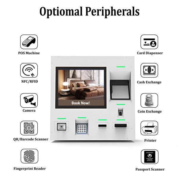 Smart Touch Screen Kiosk All-in-One POS Kiosk with Fingerprint and ...