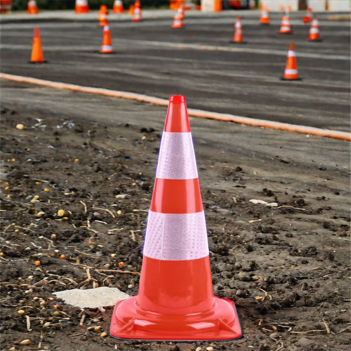 40cm Road Construction Safety traffic Cones High reflective Flexible ...