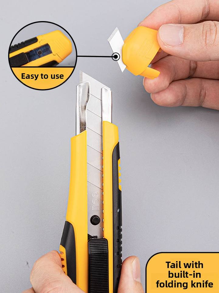Deli Utility Knife Paper Cutter & Wallpaper Knife Plastic Blade Compact ...
