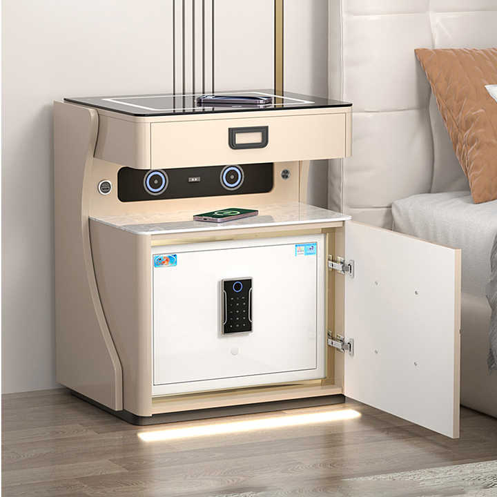 New Fashion Smart Bedside Table Integrated Simple Safe Box Wireless ...