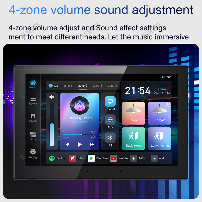 8 Inch Android 11 Tuya Smart Home Control Panel WiFi Bleutooths Audio ...