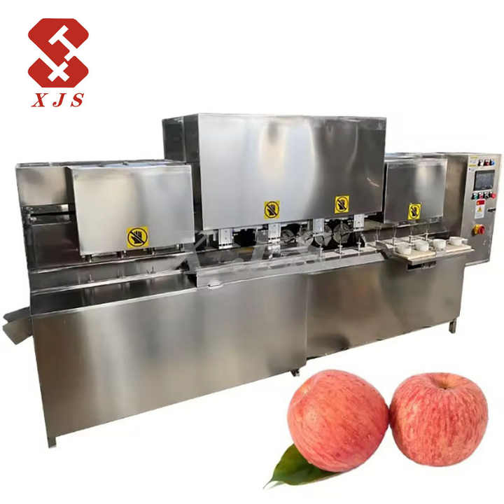 Commercial Stainless Steel Automatic Apple Coring Peeling Slicing Machine High Efficiency Fruit ...