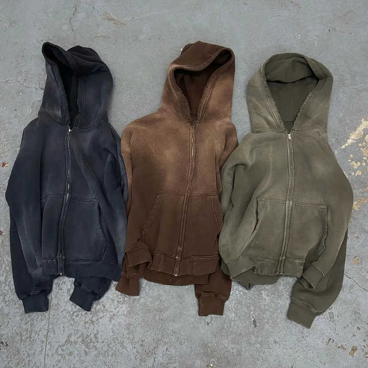 Wholesale Custom Heavyweight French Terry Cotton Hoodies