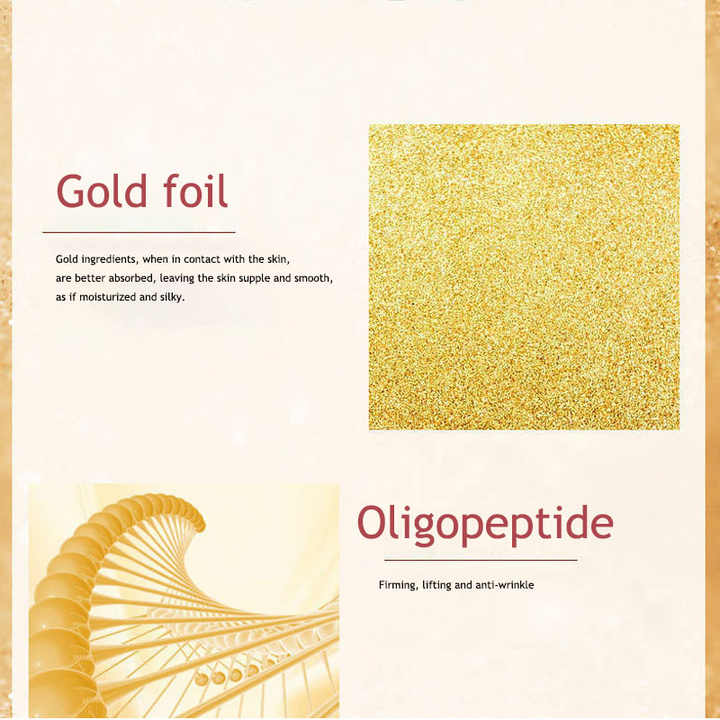 24K Gold Foil Skincare Facial Serum for Face Moisturizing HYALURONIC Acid Anti-Aging 24 K Pure ...