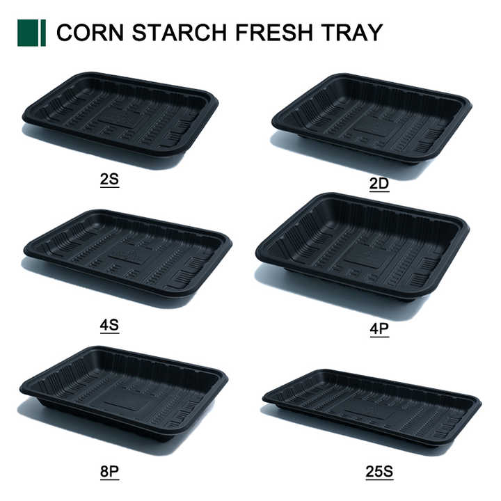 Eco-friendly Cornstarch Meat Trays - Biodegradable & Disposable