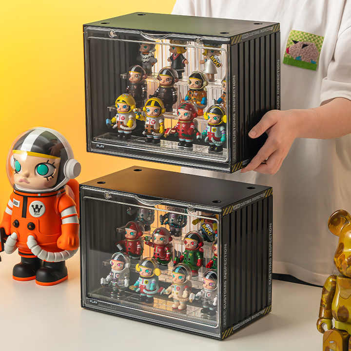 DIY Stackable Display Box Minifigures Plastic Showcase Toy Storage Box ...