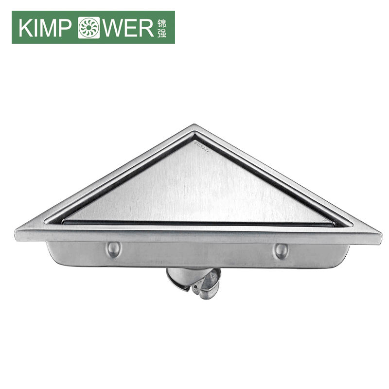 Modern Design Triangular Floor Corner Drain Polished SS304 Stainless ...