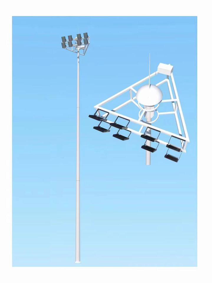 Customized High Mast Lighting Poles - 15m to 30m