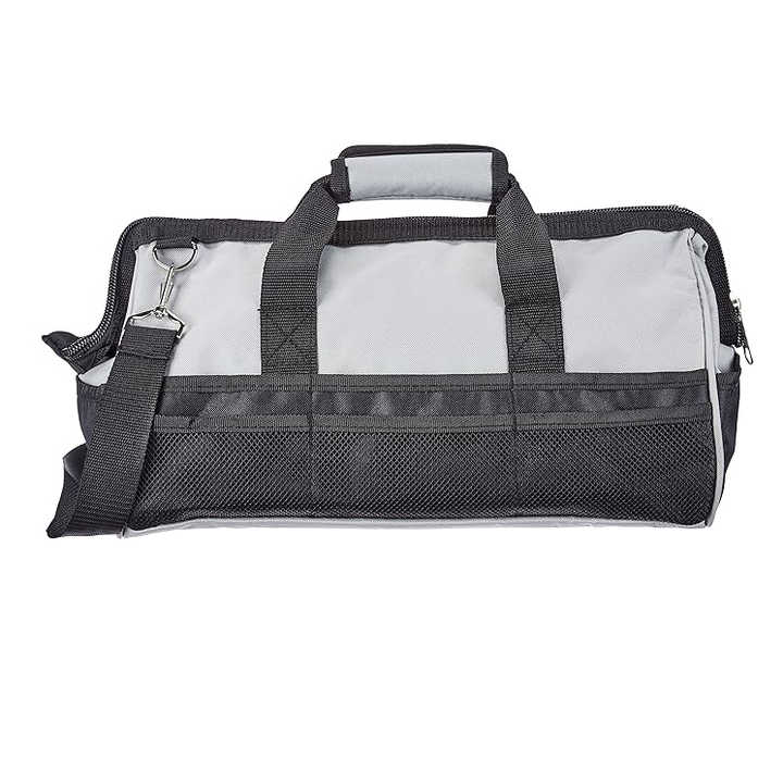 16" Tool Large Standard Bag With Strap Zipper Collapsible Tool Carry Tote Canvas Electrician ...