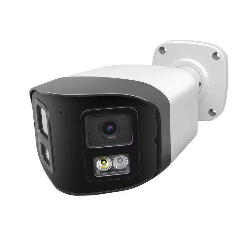 4MP Dual Lens 180 Degree Panoramic PoE IPC Security Camera ColorVu IP66 ...