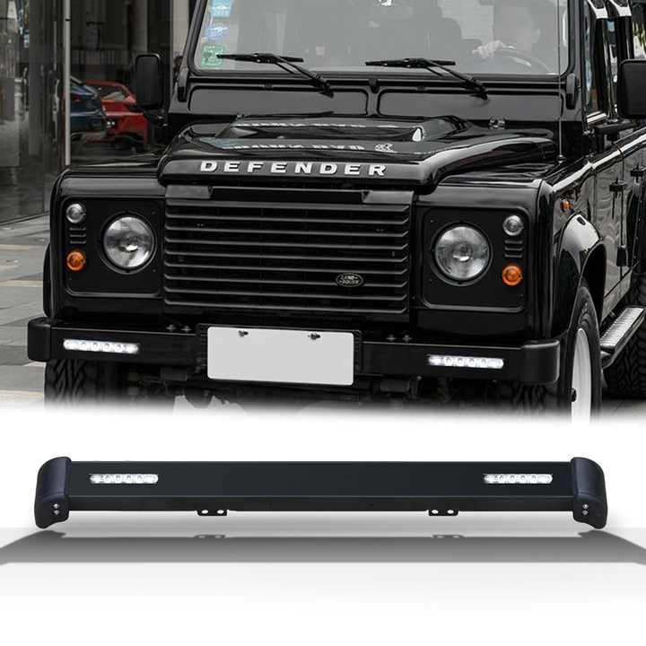 STEEL FRONT BUMPER LED DRL & SPOT LIGHTS for LAND ROVER DEFENDER 90 110