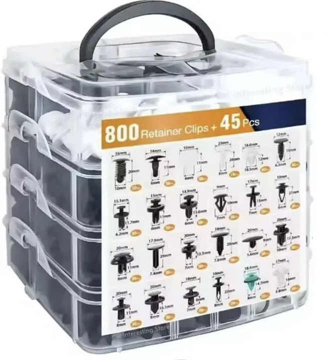 TBTOOLS 800PCS Car Auto Plastic Clips Kit Clips Rivets Fasteners Push ...