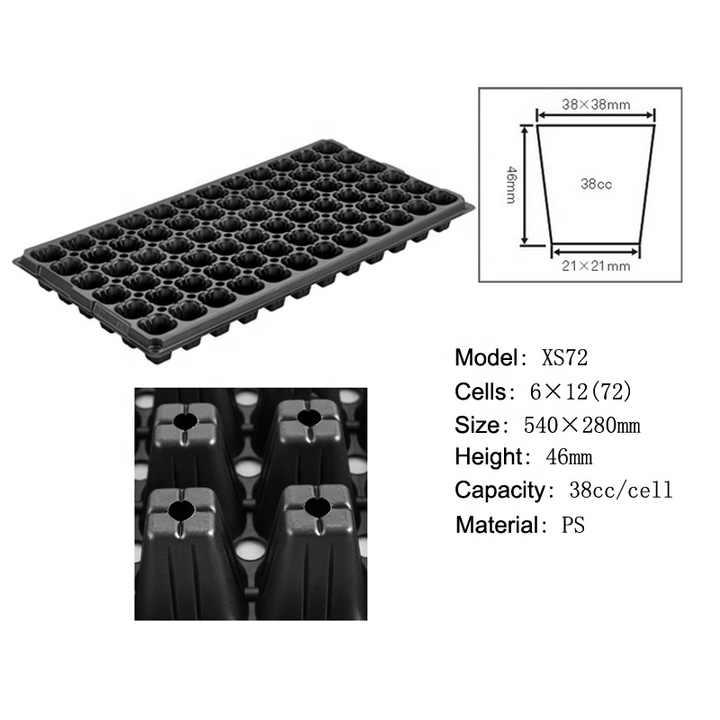 288 Cell PS Plastic Plug Seed Starting Grow Germination Tray Seedling ...